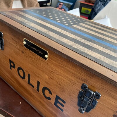 Police Thin Blue Line Keepsake Box - Etsy