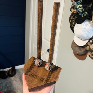 Football Stacked Ring Holder, Goal Post Ring Holder, Championship Ring ...