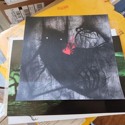 Raven Ghost, Small Art Print, Wall Art for Home, Creepy Gift Ideas ...