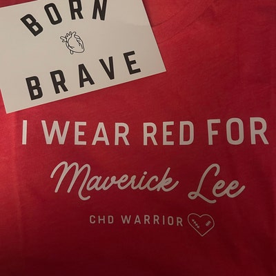 CHD Awareness Wear Red Shirt Heart Warrior Gift Heart Surgery Gift CHD ...