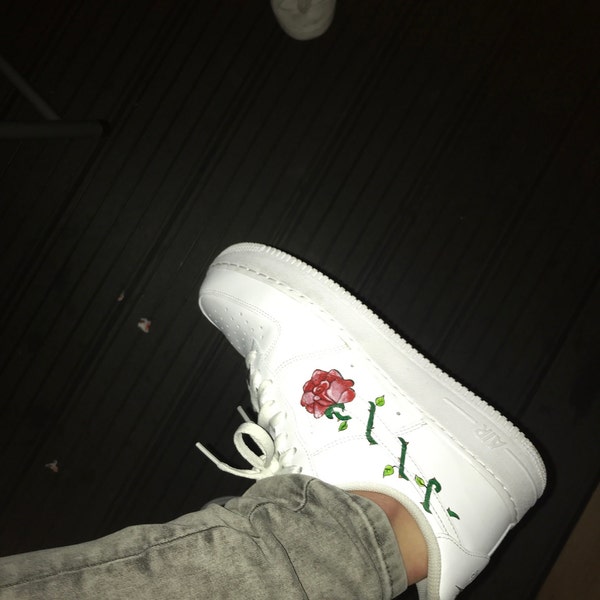 Nike Air Force 1, Custom Sneakers, Yellow Sunflowers, Hand Painted, AF1 ...