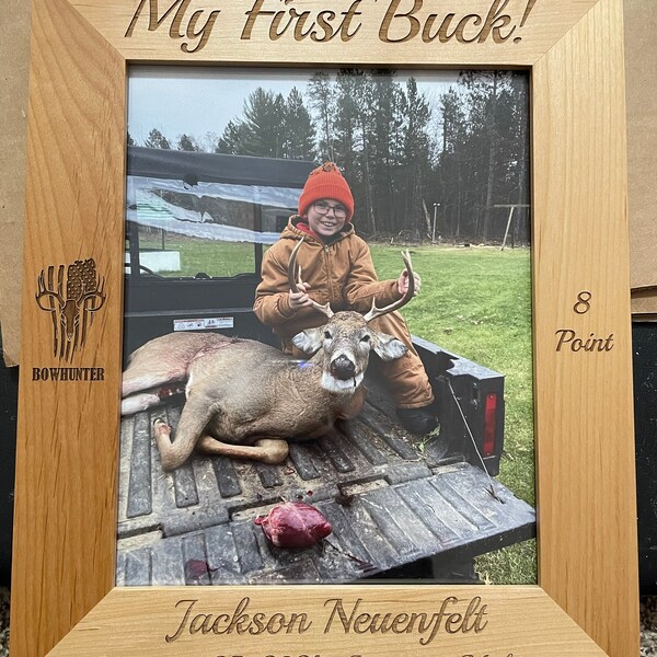 Deer Bow Hunter // First Buck // Photo Frame // Picture Frame ...