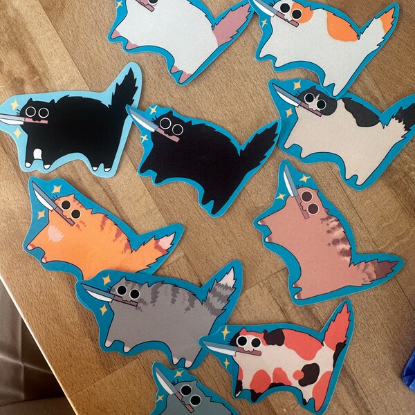 Danger Kitty Sticker / Cat Sticker / Vinyl Sticker / Journaling ...