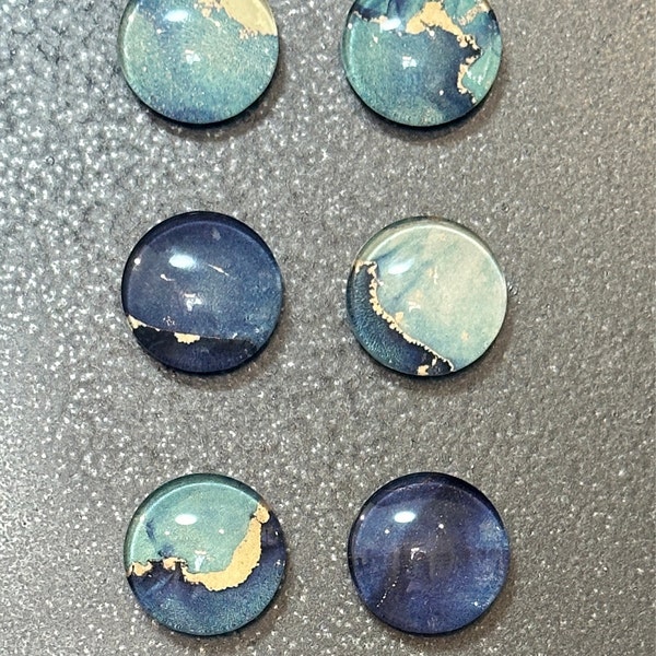Alcohol Ink Abstract Magnets - Set of 6 - Art Magnets - Etsy