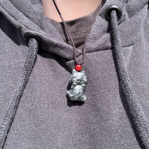 Year of the Rabbit 2023, Real Jade Bunny Chinese Zodiac Rabbit Pendant ...