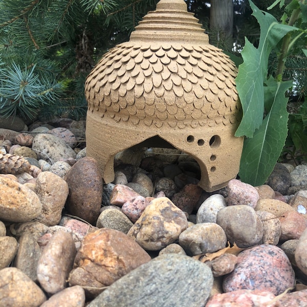 Toad House, Frog House, Handmade Garden Art, Outdoor Sculpture, Garden ...