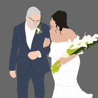 Custom Minimalist Digital Portrait Faceless Illustration ASAP Faceless ...