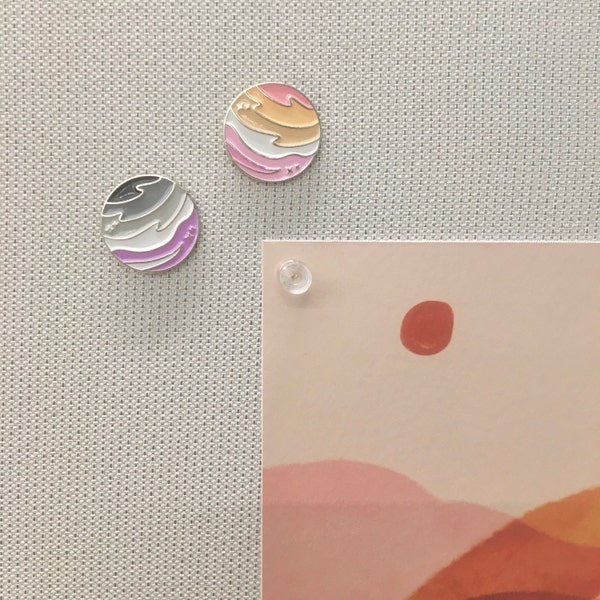 Asexual Pastel Planet Enamel Pin | Ace Pride Aroace Gift Subtle Pins ...