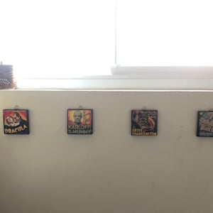 Horror Movie Tile Wall Decor Set of 4 Wall Art Jason | Etsy