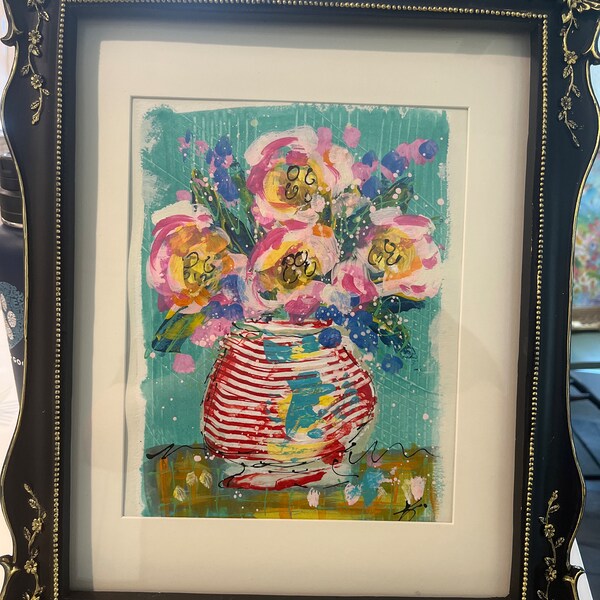 Muddy Roses Original Painting on Watercolor Paper 9 X 12 ...