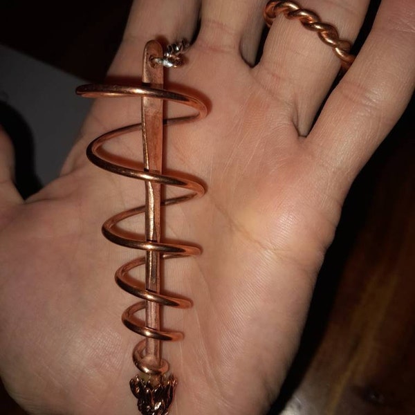 Triple Acu Vac Healing Wand , Copper Healing Wand , Tensor Rings ...