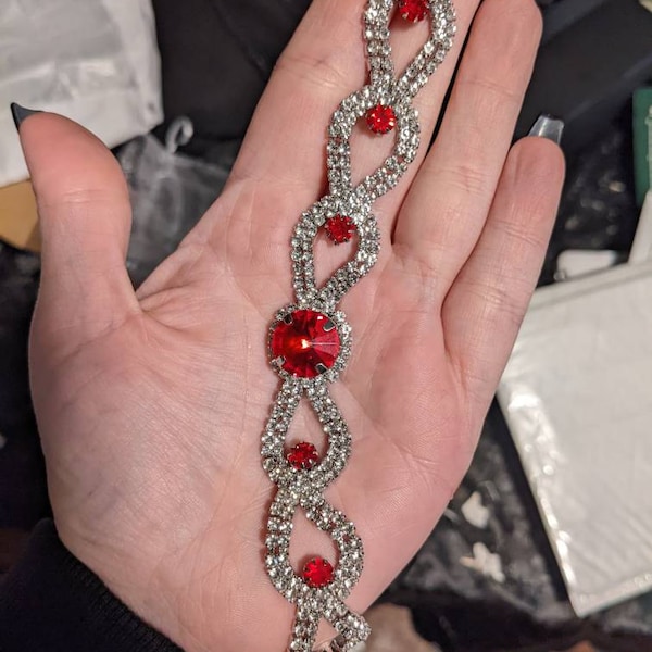 Red Hair Chain-art Deco Hair Accessories-bridal Hair Accessories-red ...