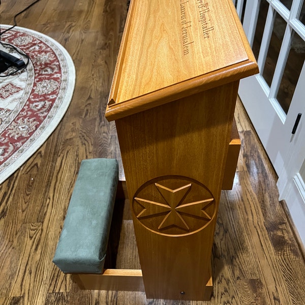 Cushioned Top Prayer Kneeler Kneeling Bench Catholic Home Altar Shrine ...