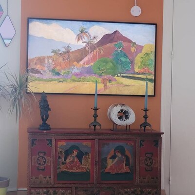 Samsung Frame TV Art, Chunky Abstract Art, Window Frame TV Art, Samsung ...