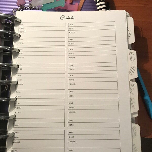 PASSWORD TRACKER Classic Happy Planner Printable Insert, Happy Planner ...