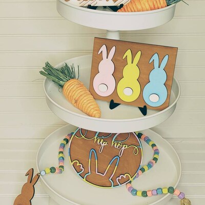Easter Tiered Tray Set Laser Cut File, Easter Signs Bundle Laser Cut ...