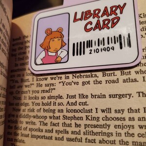 Binky Book Club Arthur Library Card Gifts for | Etsy