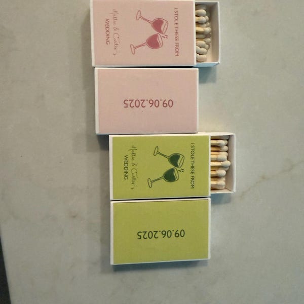 Just Married Wedding Car Personalized Match Boxes, Custom Engagement ...