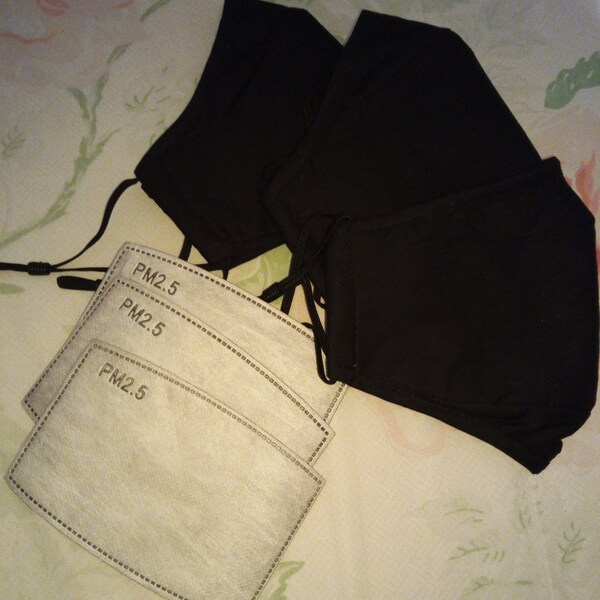 Adjustable Fitted Face Mask, ULTRA COMFY, Filter Pocket & Filter ...