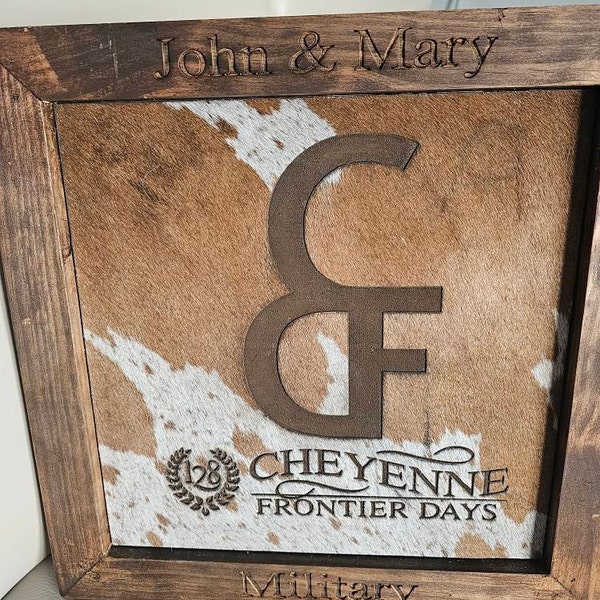 Cowhide Branding Frame, Cowhide Wood Sign, Family Heirloom, Unity ...