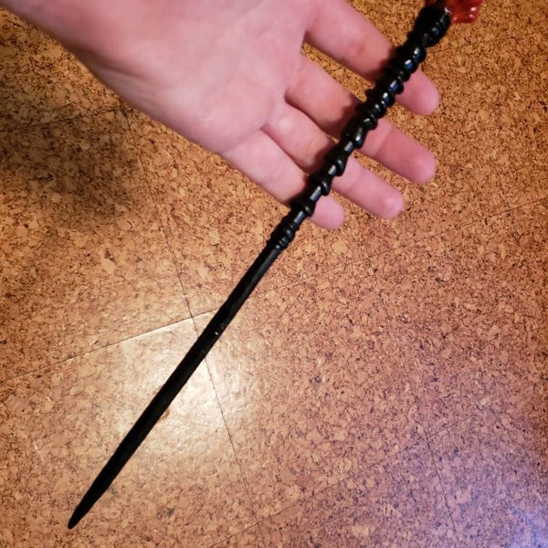 Skull Wand, Magic Wand With a Black Skull, Black Wand, Geek Accessories ...