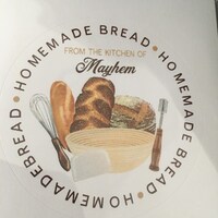 Homemade Bread Labels, Bread Baking Labels, Personalized Bread Labels ...