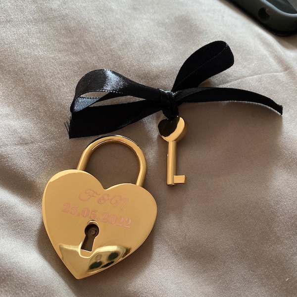 Custom Personalized Padlock, Engraved Padlock, Love Lock, Couples Gift ...