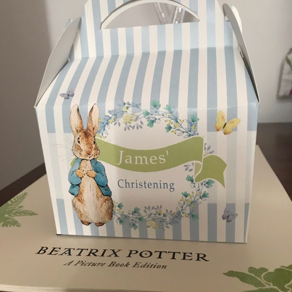Peter Rabbit Personalised Children’s Party Box Gift Bag Favour - Etsy