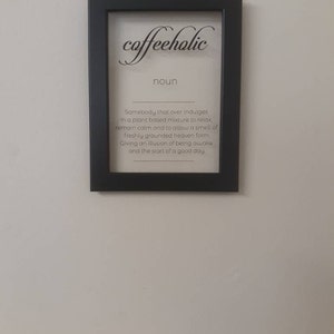 Procaffeinating Clear Acrylic Poster, Office Definition Print, Coworker ...