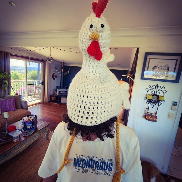 Crochet Pattern Chicken Hat/ Chicken Hat Pattern/ Spring Chicken ...