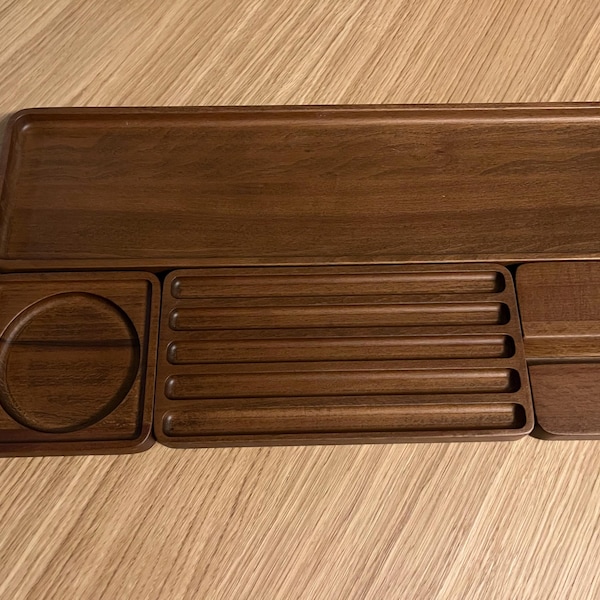 Handmade Beech Wood Desk Organizer Set: Minimalist Office Storage - Etsy