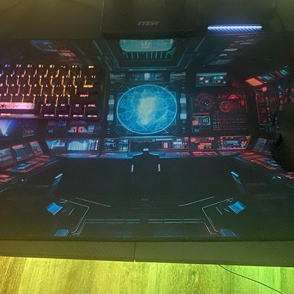 Retro Spacecraft Control Panel Desk Mat: Sci-fi Gaming XXL Mousepad - Etsy