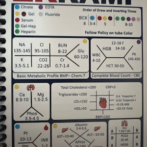 Labs Fishbone Medication Levels ABG Reference Badge ID Nursing Student ...
