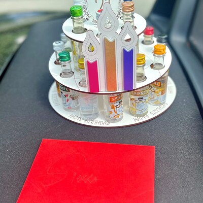 Mini Liquor Bottle Birthday Caddy, Alcohol Gift for Friends, Birthday ...