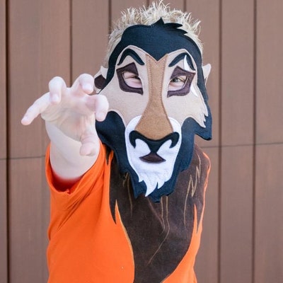 Lion Cub Costume Mask Kids and Adult Size - Etsy