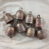 RUSTIC FARMHOUSE BELLS 5 Rough Hewn Gold Bells W/ Wooden Clappers in 6 ...