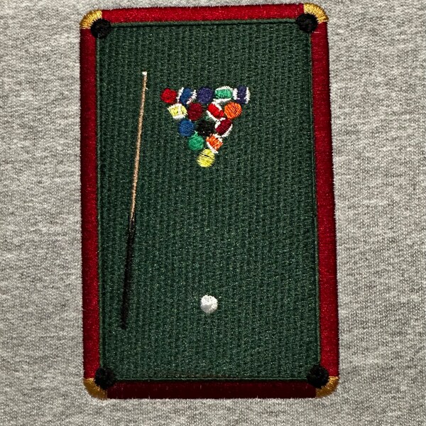 Billiards Table - Machine Embroidery Design, Snooker Table & Cue ...