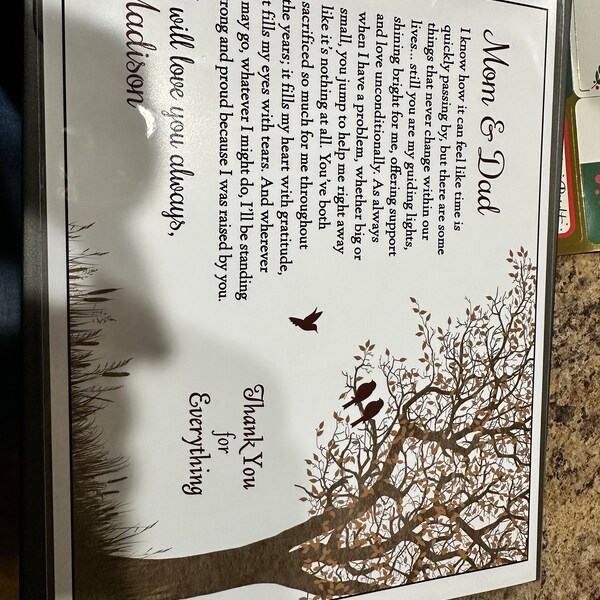 Mom and Dad Gift Parents Print Christmas Gift for Mom and Dad Parents ...