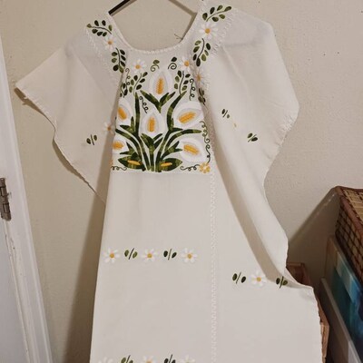 Mexican Embroidered Top, Size S,M,L,XL,XXL, Blouse Oaxaca, Mexican Tops ...