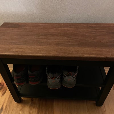 30 Inch Two Shelf Storage Bench in Your Choice of Color - Etsy