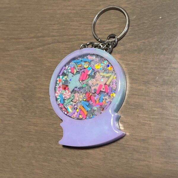 Crystal Ball Resin Shaker Kawaii Cute Resin Shaker, Shaker Keychain ...