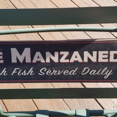 Personalized Fresh Fish Served Daily Enter Lake House Sign Rustic Hand ...