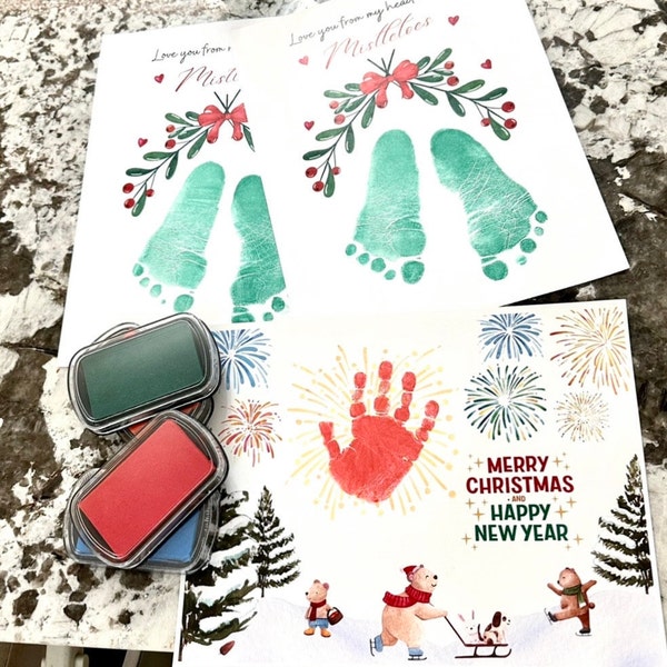 Christmas Handprint Footprint Art Craft, Christmas Bundle, Kids Baby ...