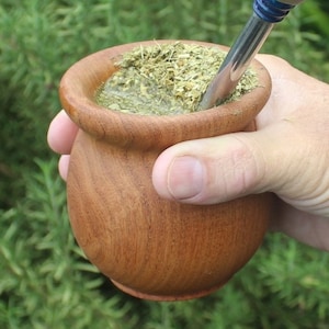 Personalized Mate algarrobo Yerba Mate Cup Bombilla Bamboo - Etsy