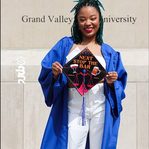 Next Stop the Bar Printed Graduation Cap Topper, Personalized Law ...