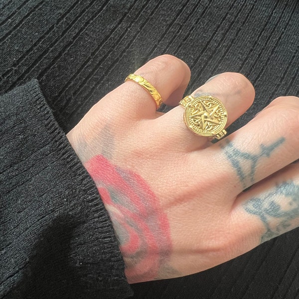 Ancient Ring , Gold Scarab Ring ,beetle Ring ,ancient Egypt, Brass Ring ...