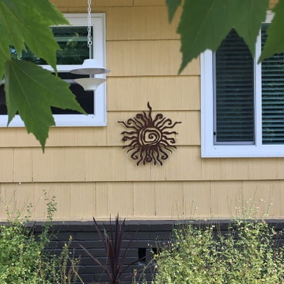 Rustic Sun Wall Decor 24 Recycled Steel Custom SUN Metal Sun - Etsy