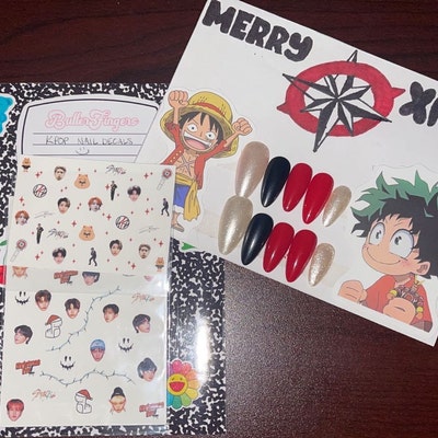 Stray Kids SKZOO Stray Kids Waterslide Nail Decals SKZ Nail Art Kpop ...