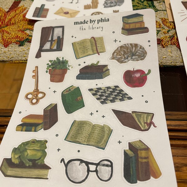 Dark Academia Sticker Sheet Bullet Journal Stickers, Planner Stickers ...