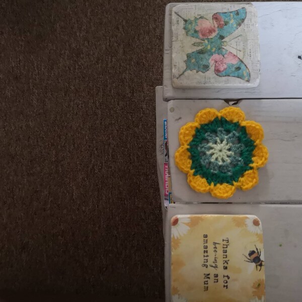 Retro Handmade Crochet 70s Sunset Placemat Doily Vintage Barbie Home ...